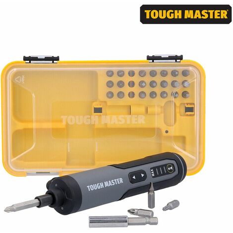TOUGH MASTER Rechargeable Cordless Electric Screwdriver Bit Set Cordless 3.6V