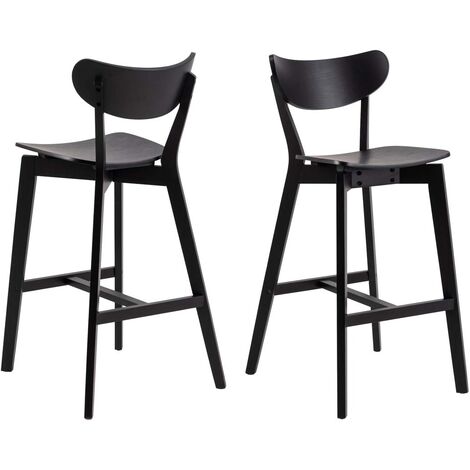 Roxby tabouret de bar noir.