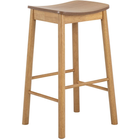 Tabouret de bar Barlow style scandinave avec repose-pieds en bois ...
