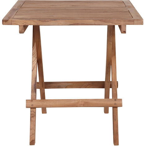 Petite table de jardin Bine en teck massif 50x50 cm pour balcon cosy ...