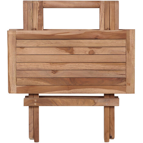 Petite table de jardin Bine en teck massif 50x50 cm pour balcon cosy ...