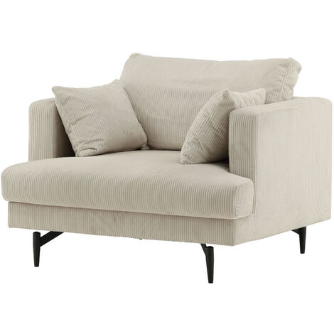 Sofia fauteuil en velours, Beige.