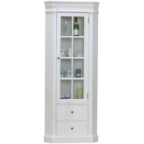 Amaretta Armoire d'angle vintage, blanc, vintage patiné, largeur 55 cm ...