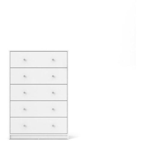 Maria Commode 5 tiroirs, blanc.
