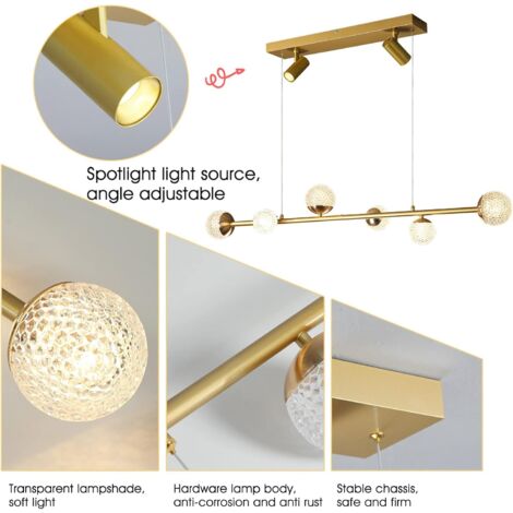 Ganeed Suspension Luminaire Moderne avec Télécommande LED Lustre ...
