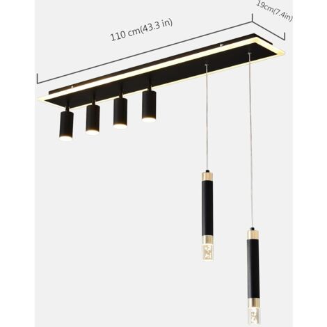 Ganeed Suspension Moderne, Suspension avec télécommande dimmable 6 ...