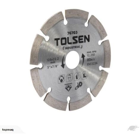 SEGMENTIERTE KRONE DIAMANTSCHEIBE 125x22,2 EN13236 TOLSEN