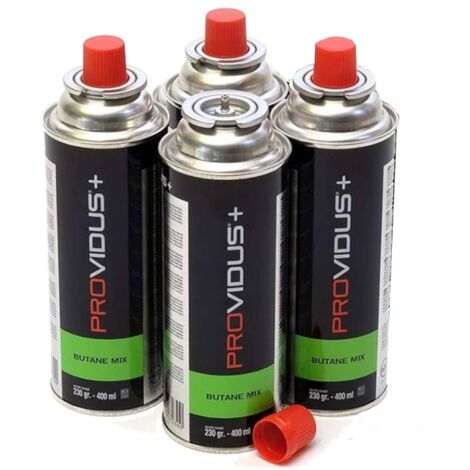 Pack de 4 cartouche gaz PROVIDUS 230g / 400ml UN2037 pour re'chauds et ...