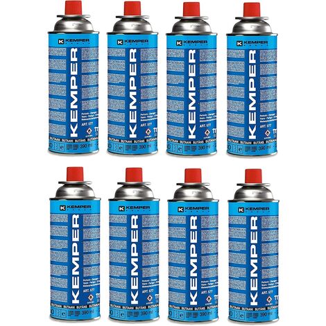 Kemper – Pack de 8 cartouches gaz butane 390ML – Recharge pour réchaud ...