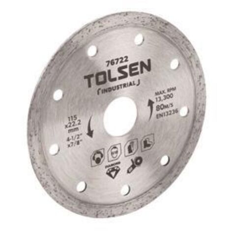 DISQUE DIAMANT COURONNE CONTINUE 230X22.2 EN13236 TOLSEN