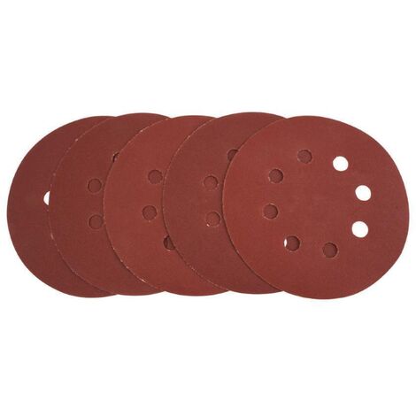SET 5 FEUILLES ABRASIVES VELCRO GRAIN 120 POUR PONCEUSE 79565T (gr. 120)