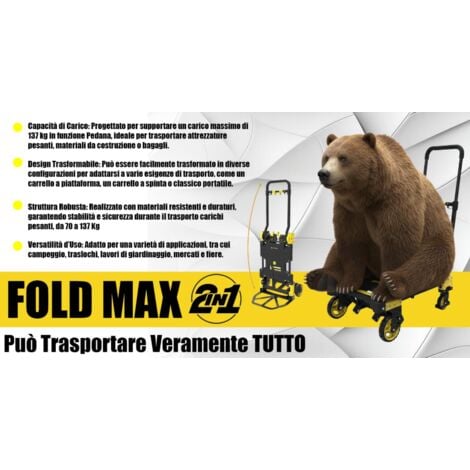 Chariot diable pliable 70/137 kg 2 positions HYTAMA Chariot ...