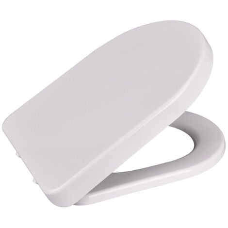 Toilettendeckel mit Absenkautomatik, Premium D Form WC Sitz mit Schnellverschluss ...