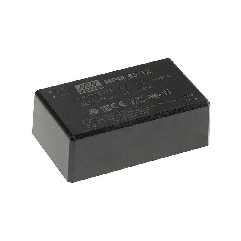 Mean Well MPM-65-12 Alimentatore da circuito stampato AC / DC 12 V/DC 65 W Mean Well MPM-65-12 Alimentatore da circuito stampato AC / DC 12 V/DC 65 W
