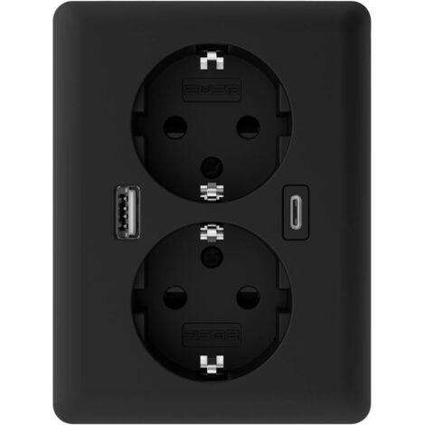 2USB 2U-449719 Presa da incasso con USB-C®, con uscita di ricarica USB ...
