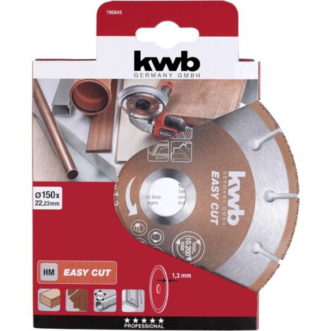 kwb Easy-Cut universal Hartmetall Trennscheibe 150 mm x 1,3 mm, Flex ...