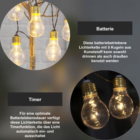 Lichterkette Gluhbirnen Batterie