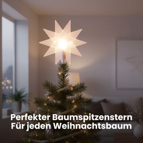 Best Season Christbaumspitze Topsy 14cm Transparent – Weihnachtsstern ...