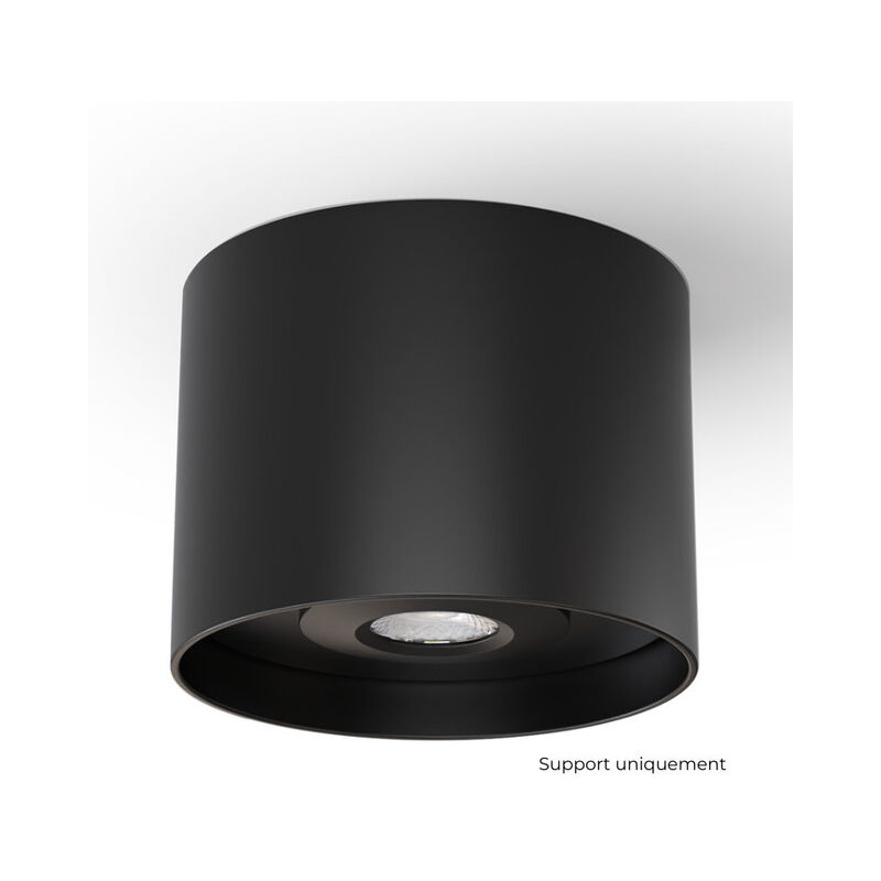 DECOCIEL Support installation saillie plafond béton - Coloris Noir mat ...