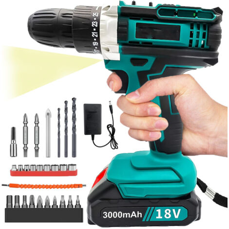 Drills and combi drills,Cordless Drill Screwdriver Driver 25+1,Electric ...