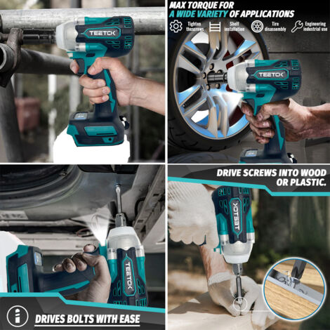 Impact Driver, 3in1 Cordless Brushless Electric Impact Wrench Ratchet ...