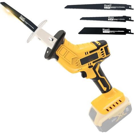 Powerful Reciprocating Saw Comptible with Dewalt 20V Battery 300 350W 21V Variable Speed Electric Corded Sabre Variable Speed Lock Button w 4 Saw Blades Only Tool No Battery No Charger