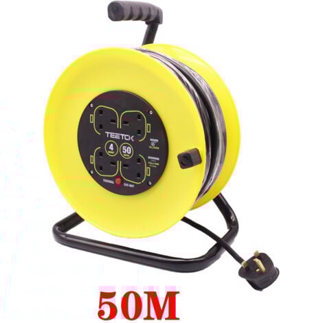 Extension cords,Four Socket Open Cable Reel Extension Lead with Winding ...
