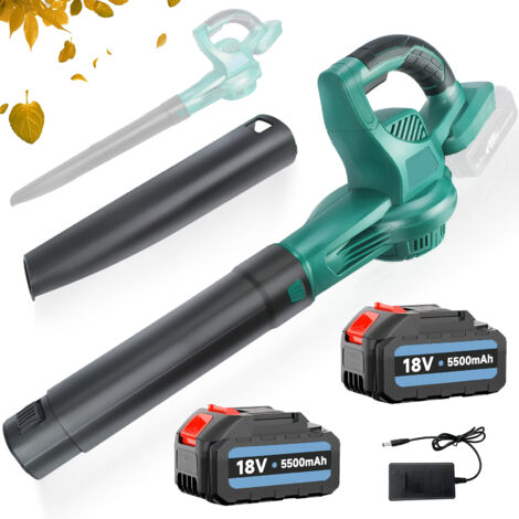 Electric leaf blowers Cordless Air Blower Leaf Snow Dust Home Cleaner 2x5500mAh Battery Charger Compatible with Makita Battery