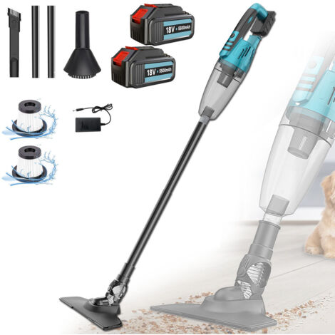 Handheld Vacuum Cordless with 2 Filters 3 In 1 Car Vacuum Cleaner 10000PA High Power Suction with 2x 5.5A Battery for Car Sofa Pet Corner