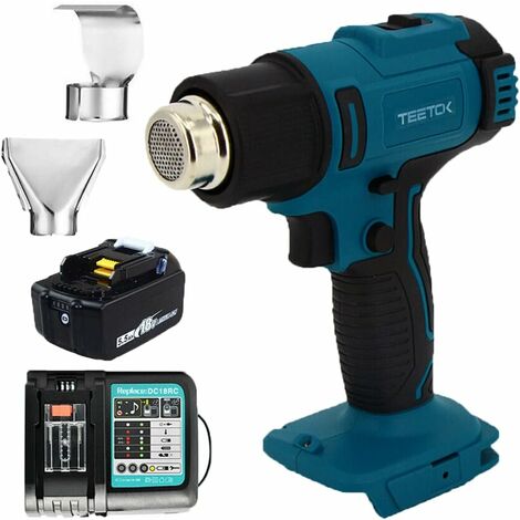 Cordless Heat Gun, 1300W Hot Air Gun 300℃- 550℃ Temperature Control, 2 ...