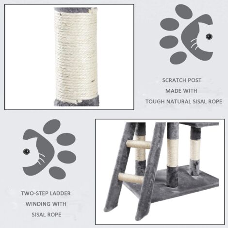 Multi Level Cat Tree Tower Cat Scratching Post Cat Tree Tower with ...