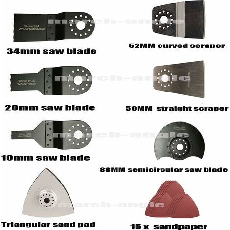 18V Li-Ion Cordless Brushless Oscillating Multi-Tool Compatible with ...