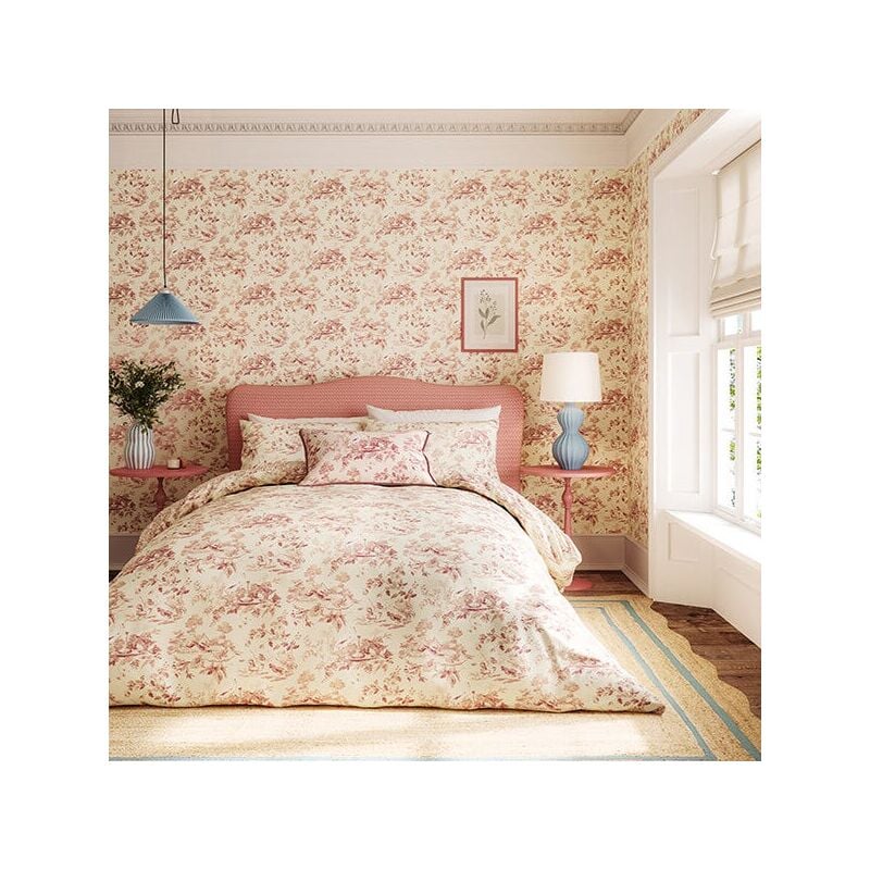 Sanderson Options Aesops Fables Duvet Cover Set Double French Rose