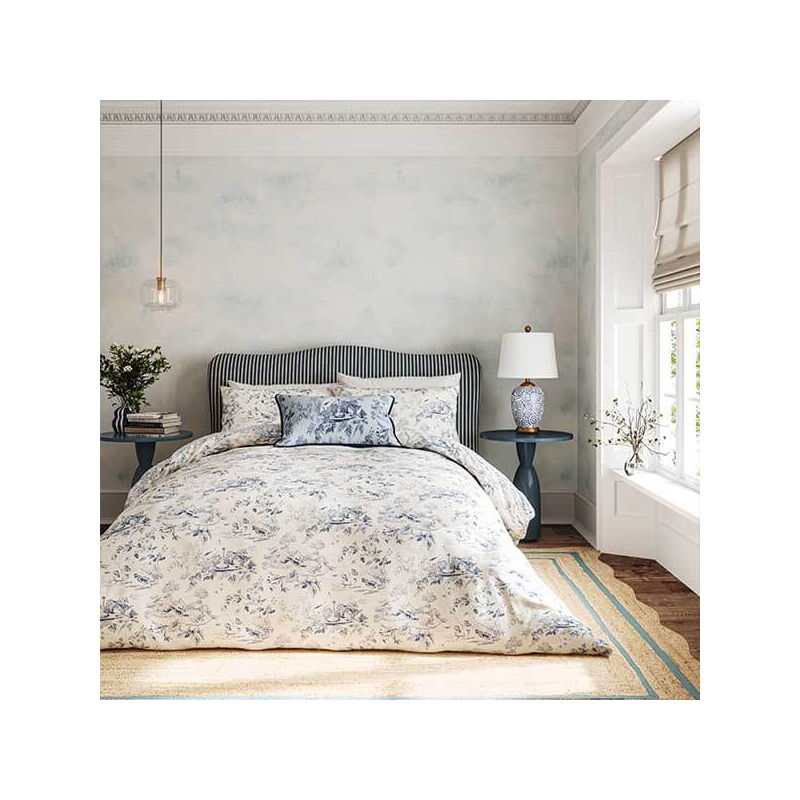 Sanderson Options Aesops Fables Duvet Cover Set Double Dove Blue