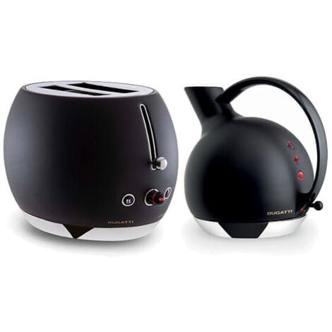 Bugatti Giulietta Kettle and Romeo Toaster Set Matt Black