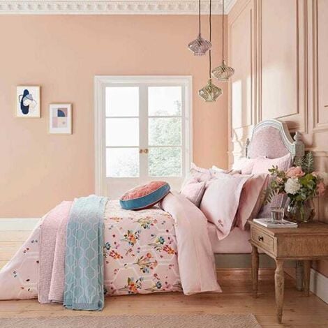 Ted Baker Peppermint Duvet Cover Set Double Soft Pink