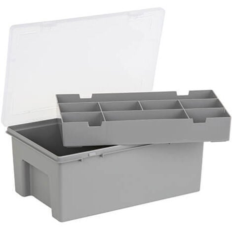 Wham Organiser Box 3.04.01 29cm with 8 Division Removable Tray Soft ...