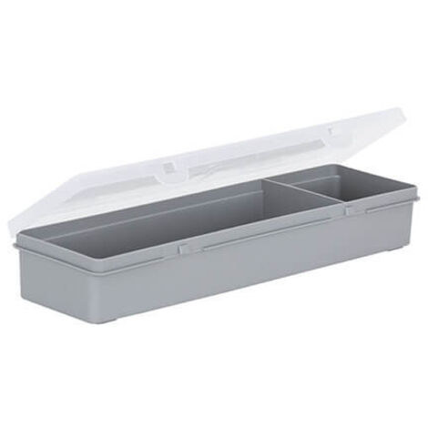 Wham Organiser Box 4.02 29cm with 2 Divisions Soft Grey/Clear