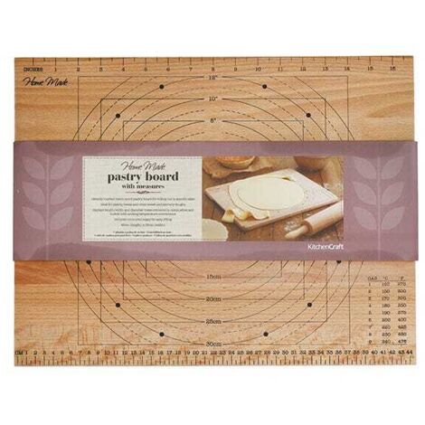 KitchenCraft Wooden Pastry Board with Measures
