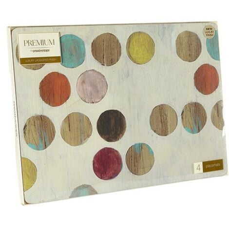 Creative Tops Retro Spot Set Of 4 Large Premium Placemats