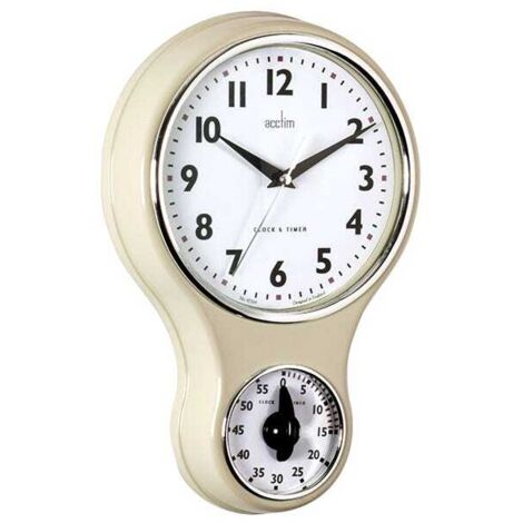 Acctim Kitchen Time Wall Clock Cream