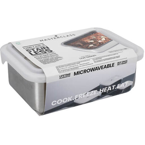 MasterClass Stainless Steel Storage 2 Litre Food Container