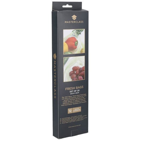 MasterClass Set Of 20 Medium Zip Fresh Bags
