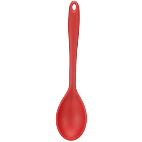 Fusion Twist Silicone Solid Spoon Red