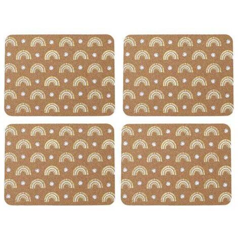 Creative Tops Cork Placemat Set Of 4 Rainbow