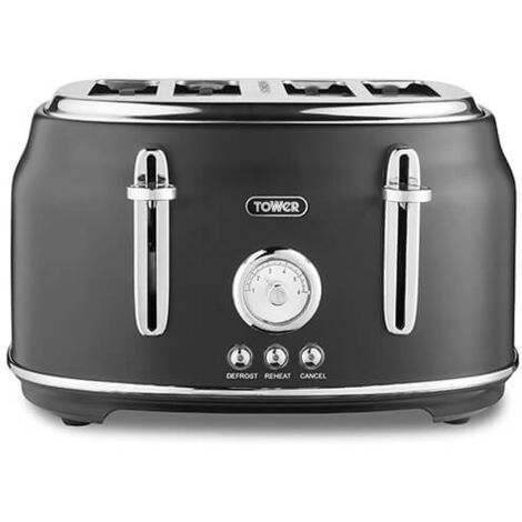 Tower Renaissance 4 Slice Toaster Black