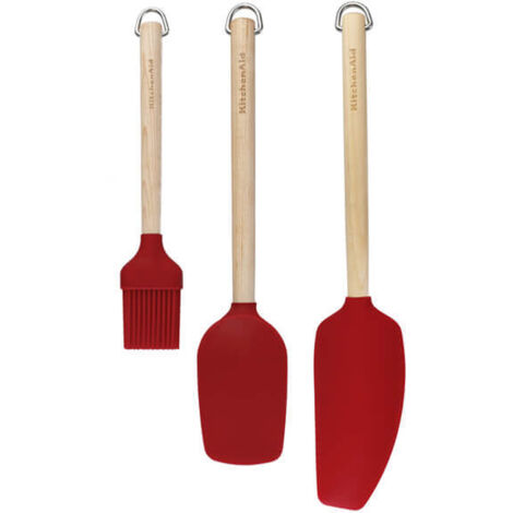 KitchenAid 3-Piece Birchwood Baking Set Red