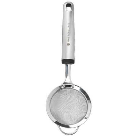 MasterClass Soft Grip Stainless Steel 8cm Mesh Sieve Grey