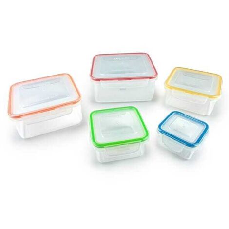 LocknLock 5 Piece Nestable Rainbow Set