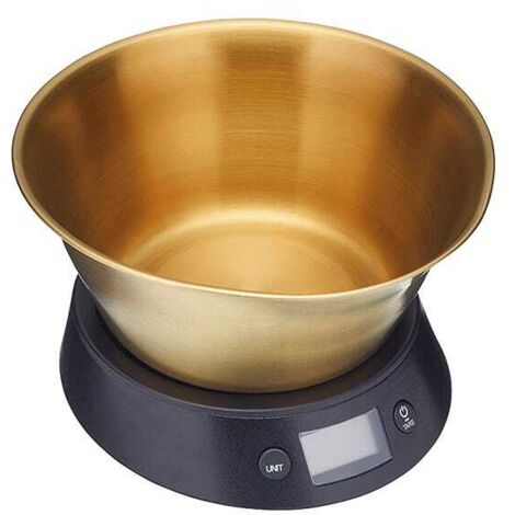 MasterClass Electronic Dual Dry and Liquid Scales with Brass Finish Bowl